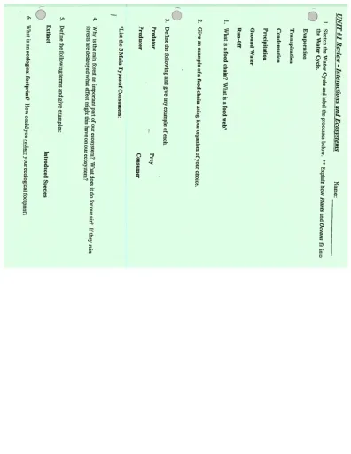 Unit 1 Review Interactive Worksheet – Edform