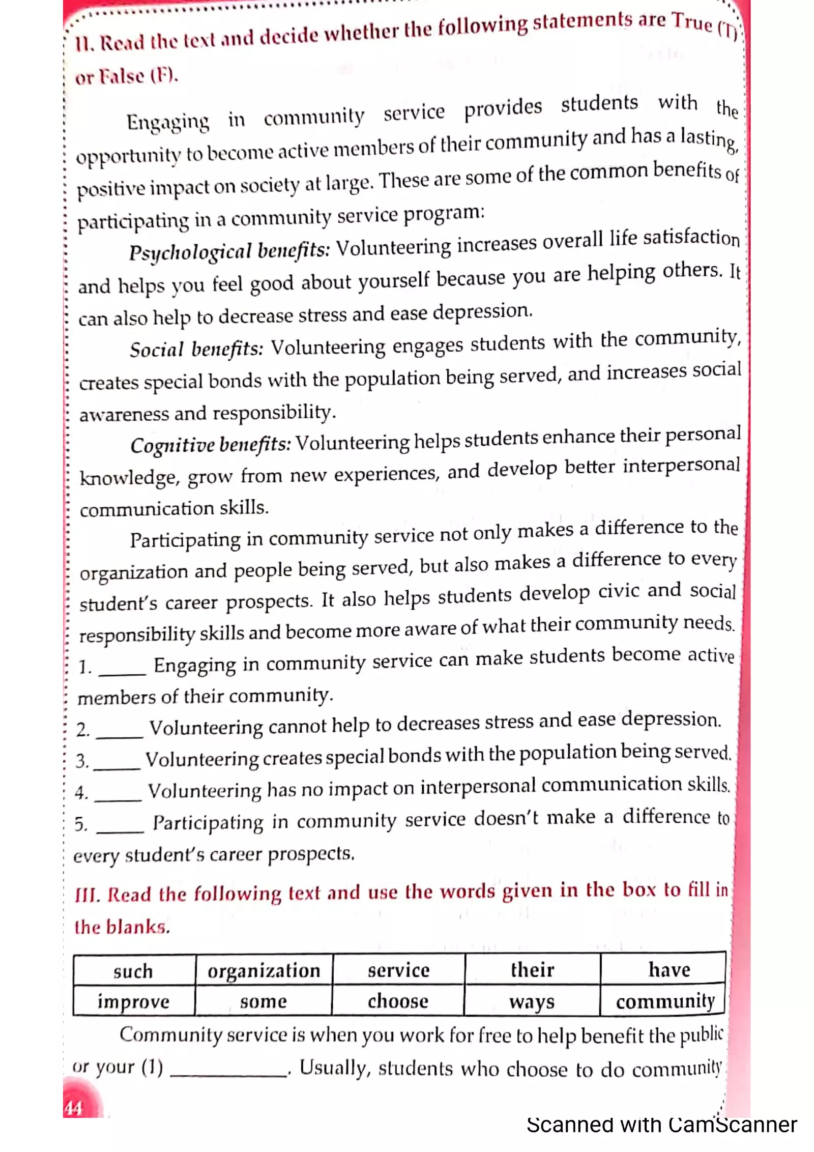 English 7 Unit 3 test 1 Interactive Worksheet – Edform