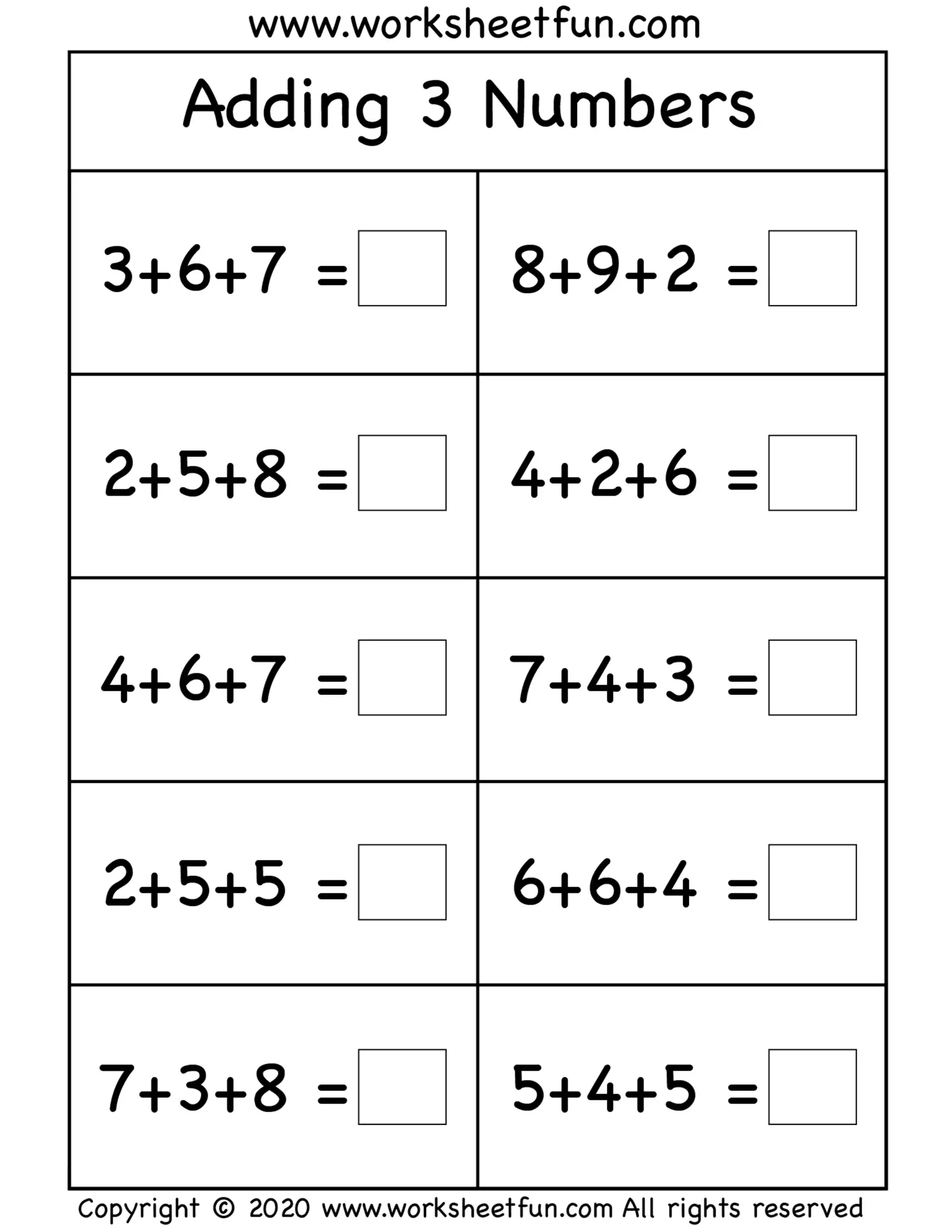 Adding numbers Interactive Worksheet – Edform