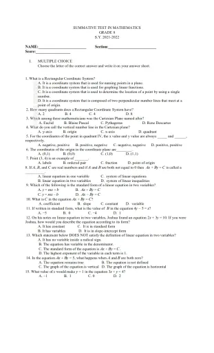 Q1 1ST ASSESSMENT S.Y 2020 2021 GRADE8 MERITES Interactive Worksheet ...