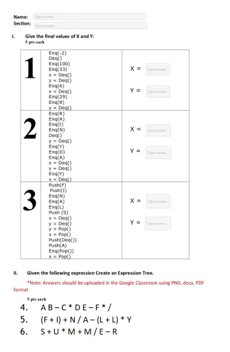Quiz Dsa Interactive Worksheet Edform 2175