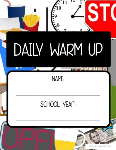 Daily Warm Up Interactive Worksheet – Edform