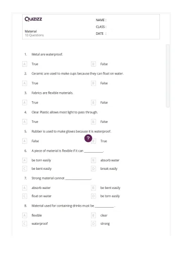 Material Interactive Worksheet – Edform