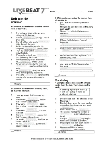 Grade 7. Unit 7 Test on Conditionals and Past Perfect. Interactive ...