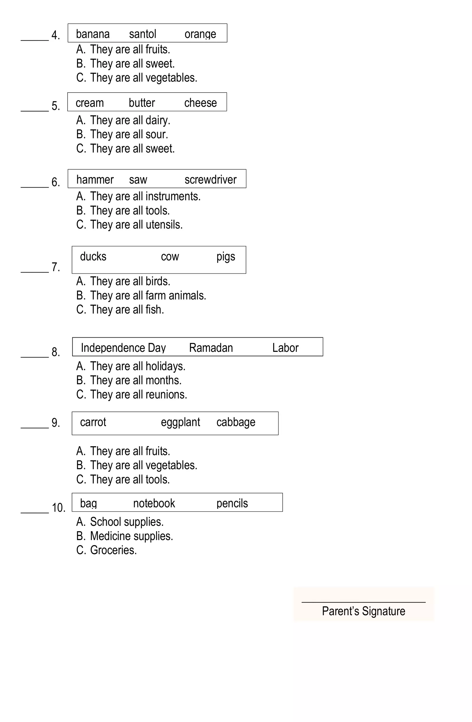 4th Summative Test In Esp Q1 Interactive Worksheet Edform Free 0905