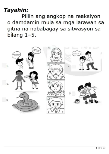 Pagtataya LE #5 Interactive Worksheet – Edform Pagtataya LE #5 Interactive Worksheet – Edform