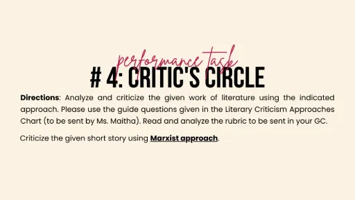 Literary Criticism (2) Interactive Worksheet – Edform
