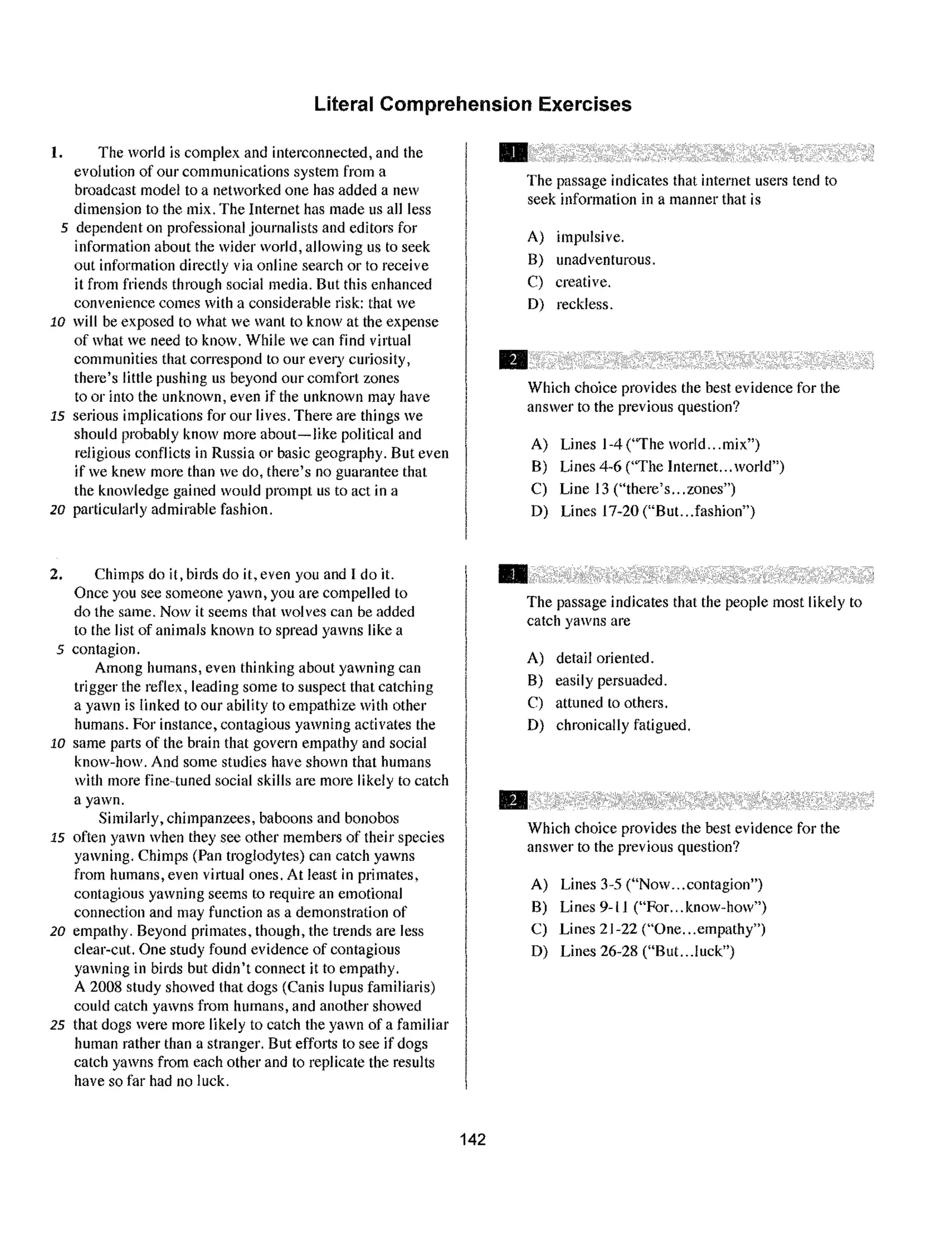 Unit 4 - SAT Reading Interactive Worksheet – Edform