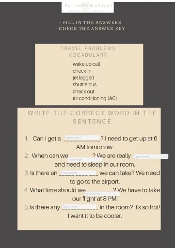 Travel Vocabulary Worksheet Interactive Worksheet – Edform