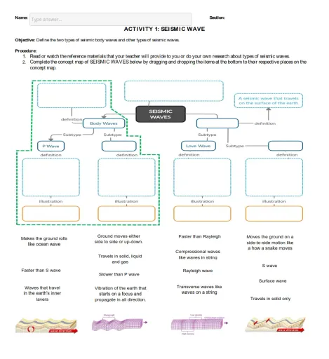 Act1 Seismic Wave Interactive Worksheet – Edform