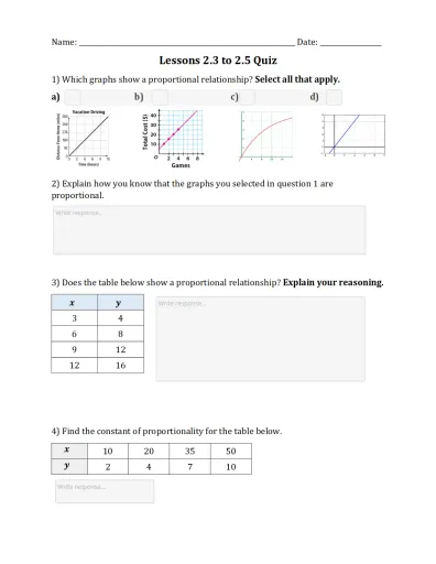 Lessons 2.3 to 2.5 Quiz Interactive Worksheet – Edform