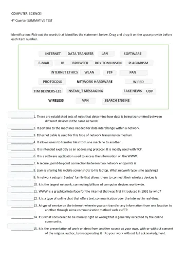Lesson 2 Activity. Computer Hardware Interactive Worksheet – Edform