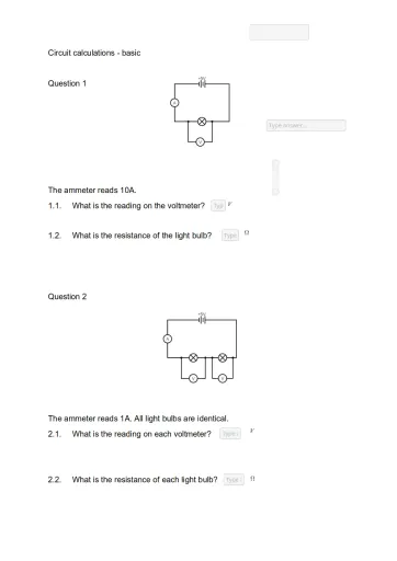 Circuit calculations basic MO edited Interactive Worksheet – Edform