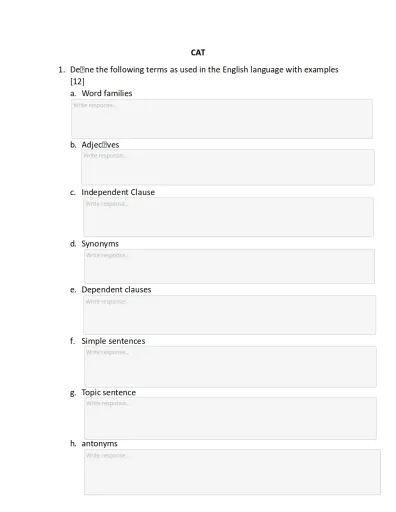 CAT Interactive Worksheet – Edform