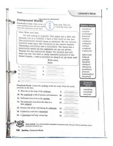 Pg 198 Interactive Worksheet – Edform