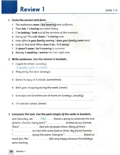 Unit 26 - Grammar friends 4 REVIEW 1 Interactive Worksheet – Edform