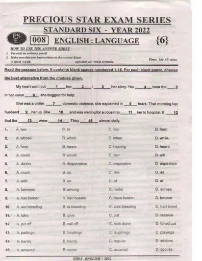 ENGLISH 6 III Interactive Worksheet – Edform