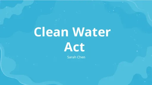 Clean Water Act: Sarah Chen Interactive Worksheet – Edform