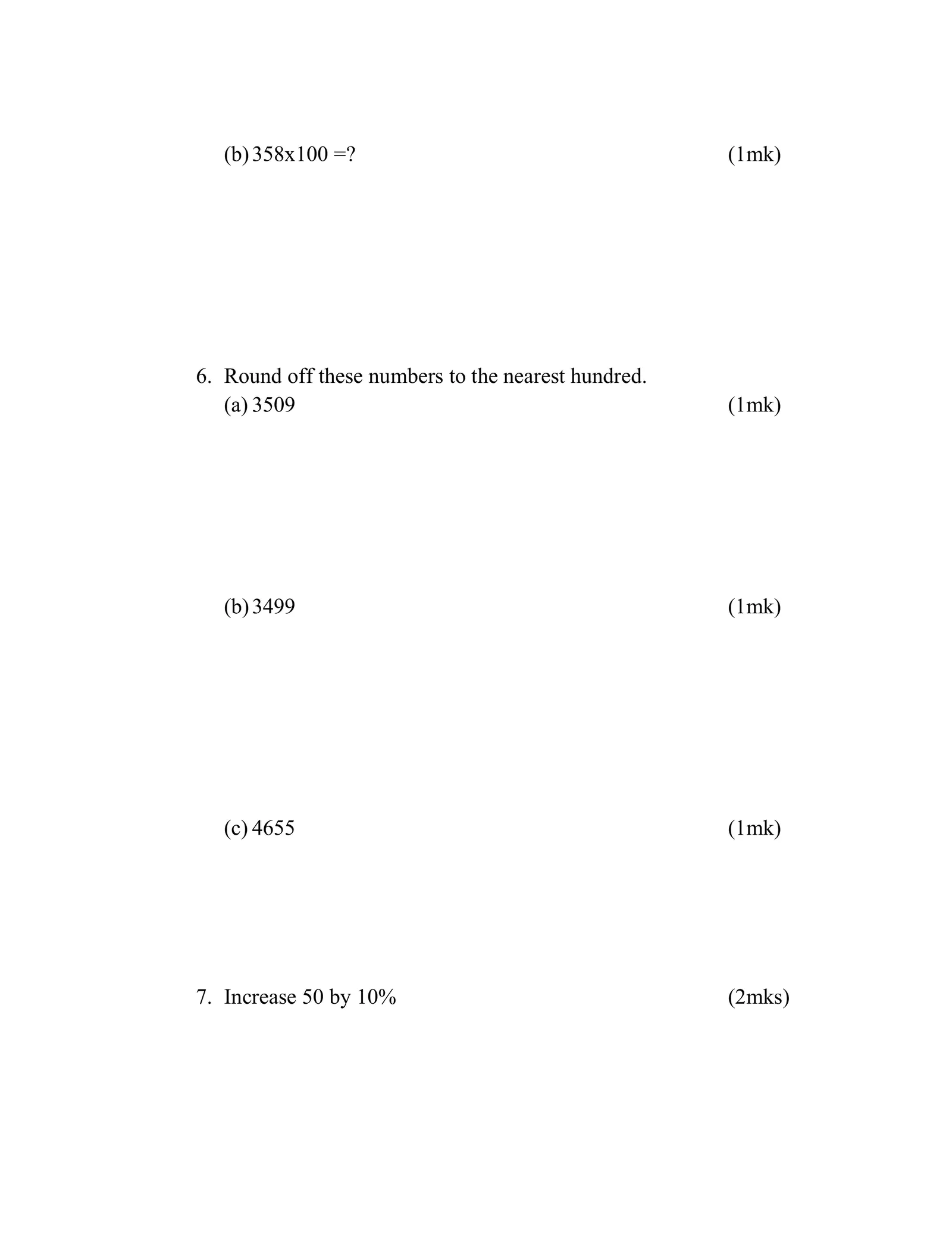 END SEM1 MAT 5 EXAM Interactive Worksheet – Edform