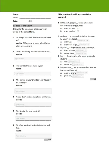 Focus3 2E Grammar Quiz Unit3 5 GroupA Interactive Worksheet – Edform