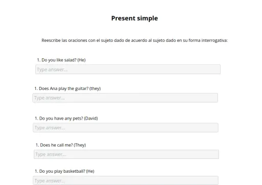 ? Present simple Interactive Worksheet – Edform