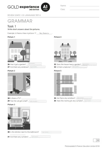 A1 Revise unit 1-3 grammar Interactive Worksheet – Edform
