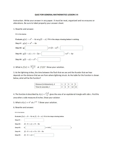 Quiz for lesson 3 extended Interactive Worksheet – Edform