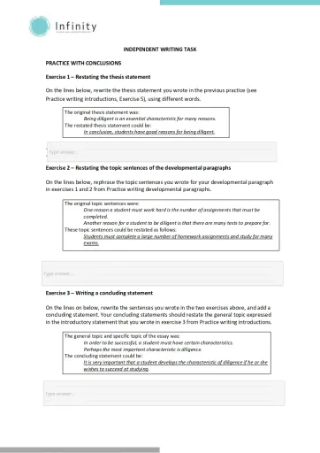 PRACTICE WITH CONCLUSIONS Interactive Worksheet – Edform