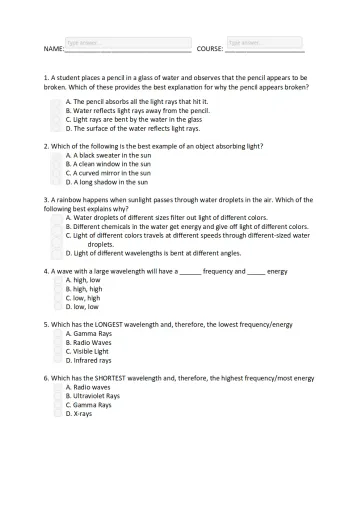 Assessment afternoon Interactive Worksheet – Edform