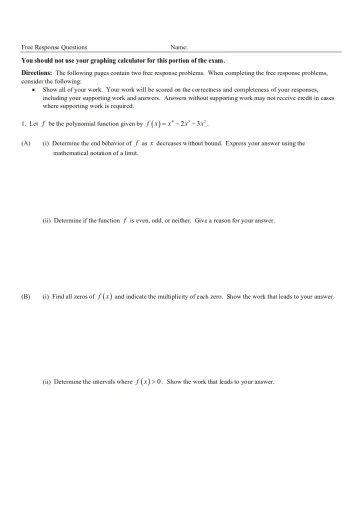 FRQ review for 1.1 to 1.6 Interactive Worksheet – Edform