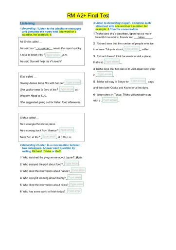 RM A2+ Final test Interactive Worksheet – Edform